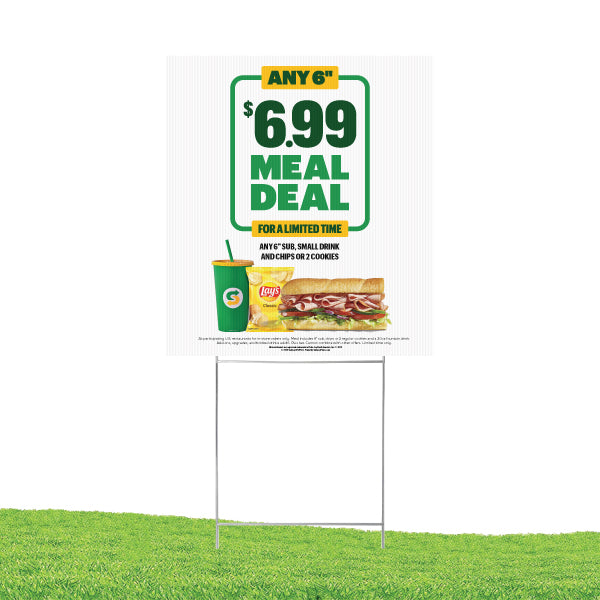 16"x18" 6.99 Meal Deal Yard Sign | Subway Prints