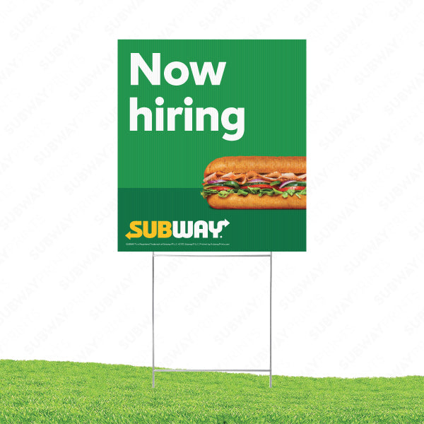 16"x18" Now hiring Yard Sign | Subway Prints