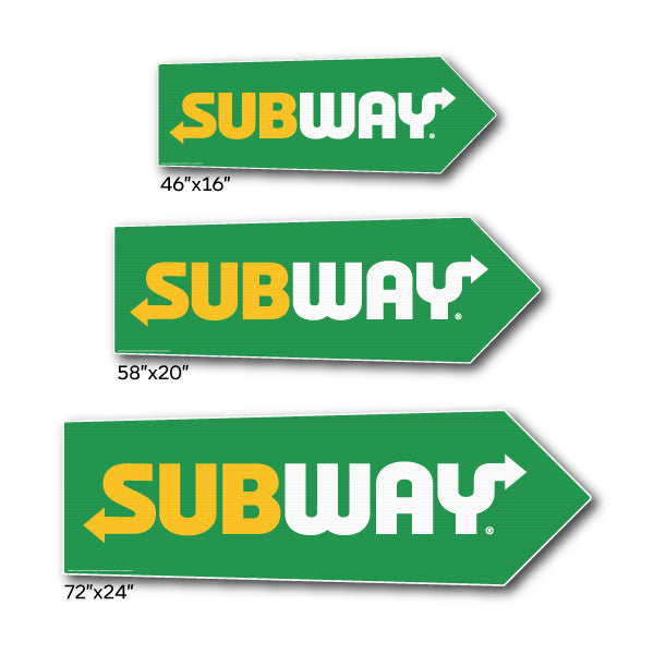 Subway Spinner Arrow Sign - Green | Subway Prints