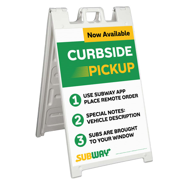 Subway Curbside Pickup Econo A-frame Sign Kit | Subway Prints