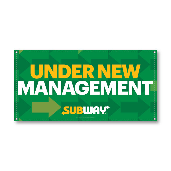 Subway Under New Management Banner | Subway Prints