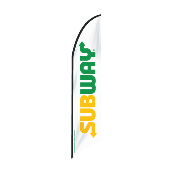 Subway Feather Flag Only - White Background | Subway Prints